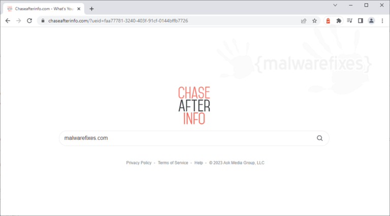 Remove Chaseafterinfo.com Search Hijacker - MalwareFixes