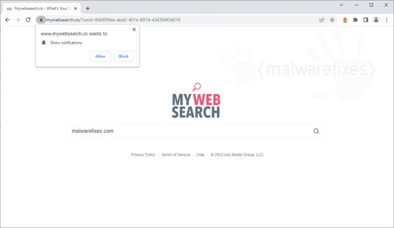 How to Remove Mywebsearch.co - MalwareFixes